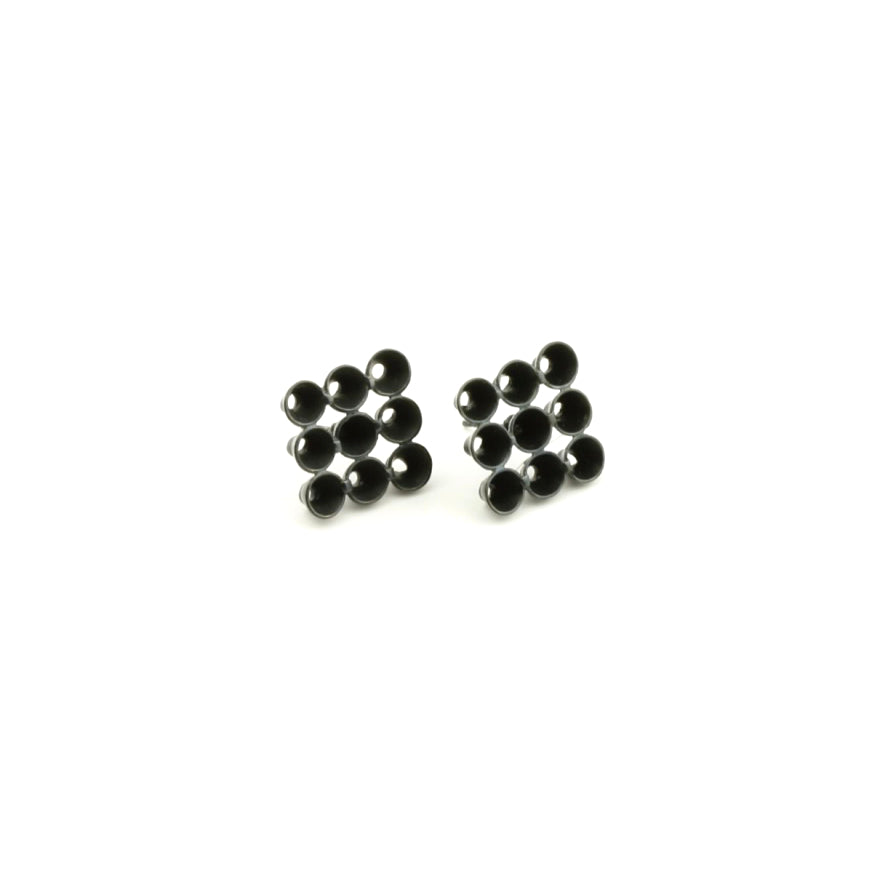 'Cone' stud earrings - black – Funaki